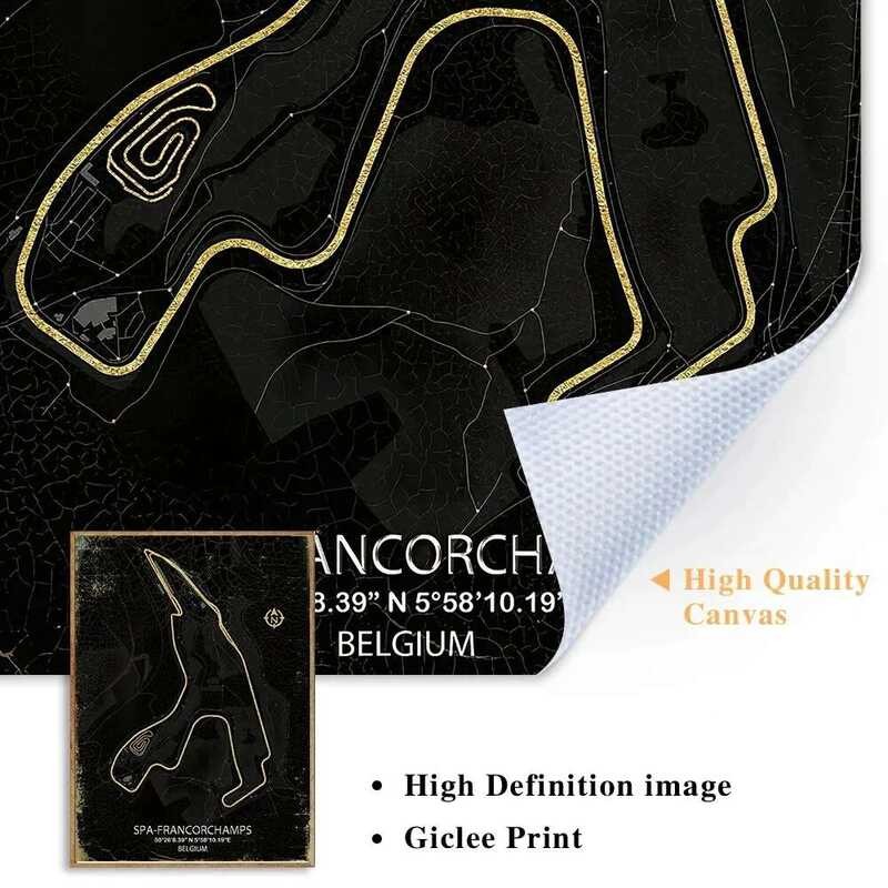 Formula fcd 1 Spa Francorchamps Monaco Track Circuit Canvas Painting F1 ...