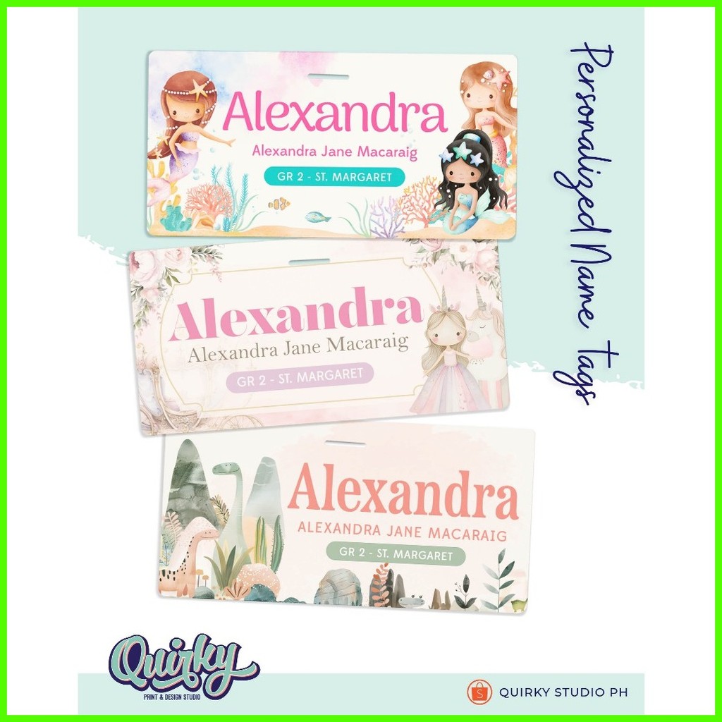 Name Tag for School - Girl Designs (many designs to choose from ...