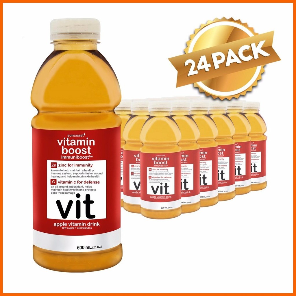 ⚠️ ☪ Suncoast 600ml Vitamin Boost Apple Drink Immuniboost (Box of 24 ...
