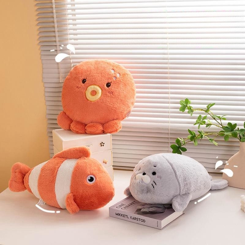 Cute Clown Fish Octopus Seals Aquarium Cartoon Sea Ocean Animal Marine ...