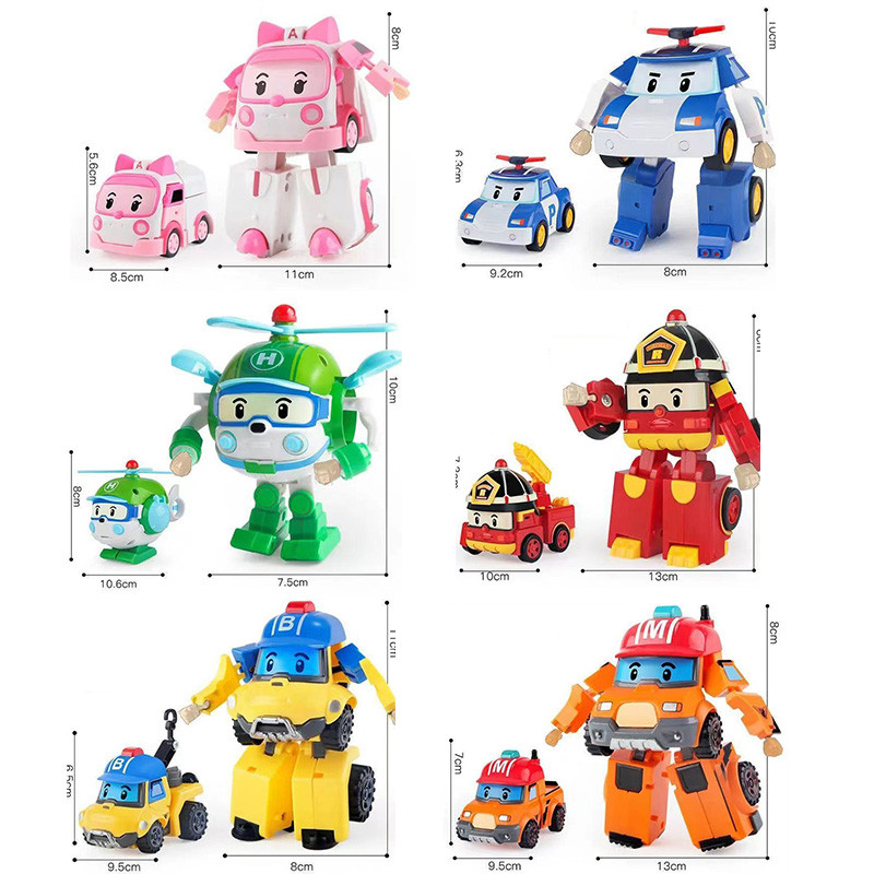 New Cartoon Robocar Poli Action Figures Transformation Anime Hand ...