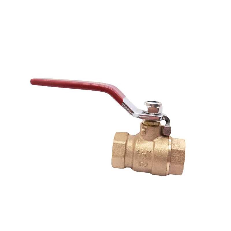 Red Long Handle Electroplated Ball Valve With Brass Internal Thread ...