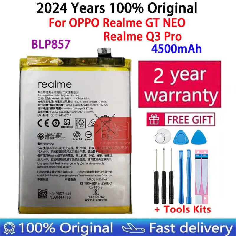 6B 2024 2 Years 100% Orginal 4500Mah Replacement For OPPO Realme GT NEO ...