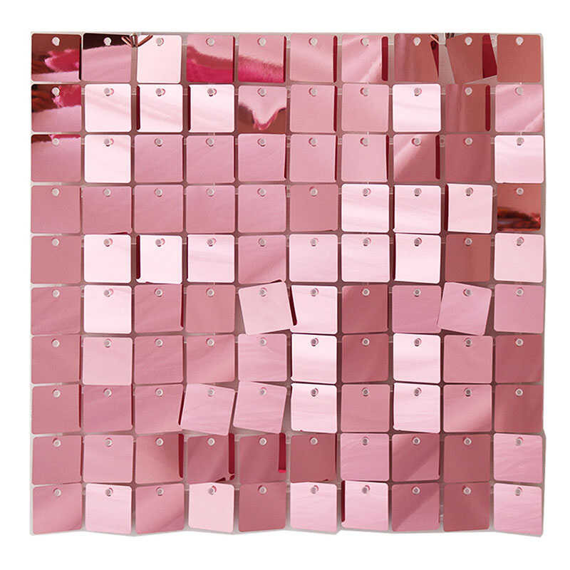 SK 3*8/4*6Ft Sequins Shimmer Wall DIY Decoration Clear Grid Panel ...