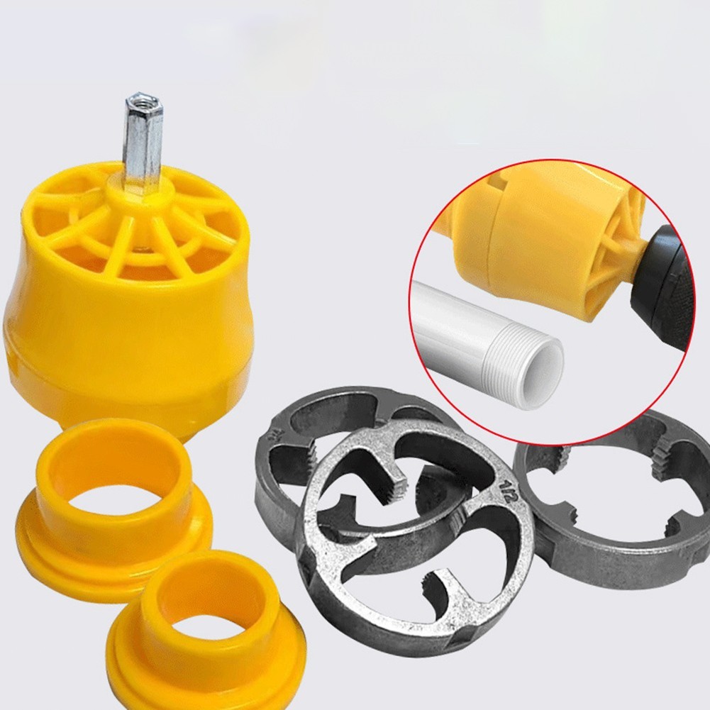 PVC Pipe Threader Kit with 1/2In 3/4 In 1 Inch Dies Pipe Threader Pipe ...