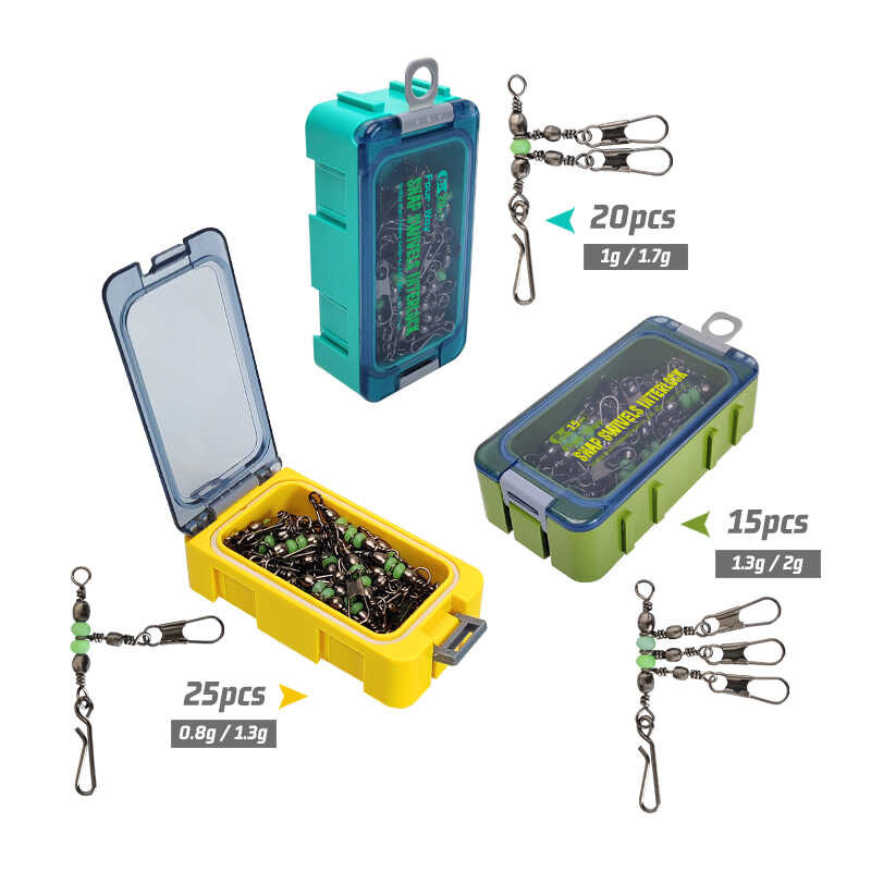 8# 10# New Squid Jig Lure Swivels Bearing Rolg Swivel Solid Ring ...