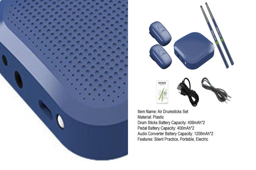 Portable Air Drum Kit Professional Drumming Experience Portable Electric Drum Set with Pedals ...