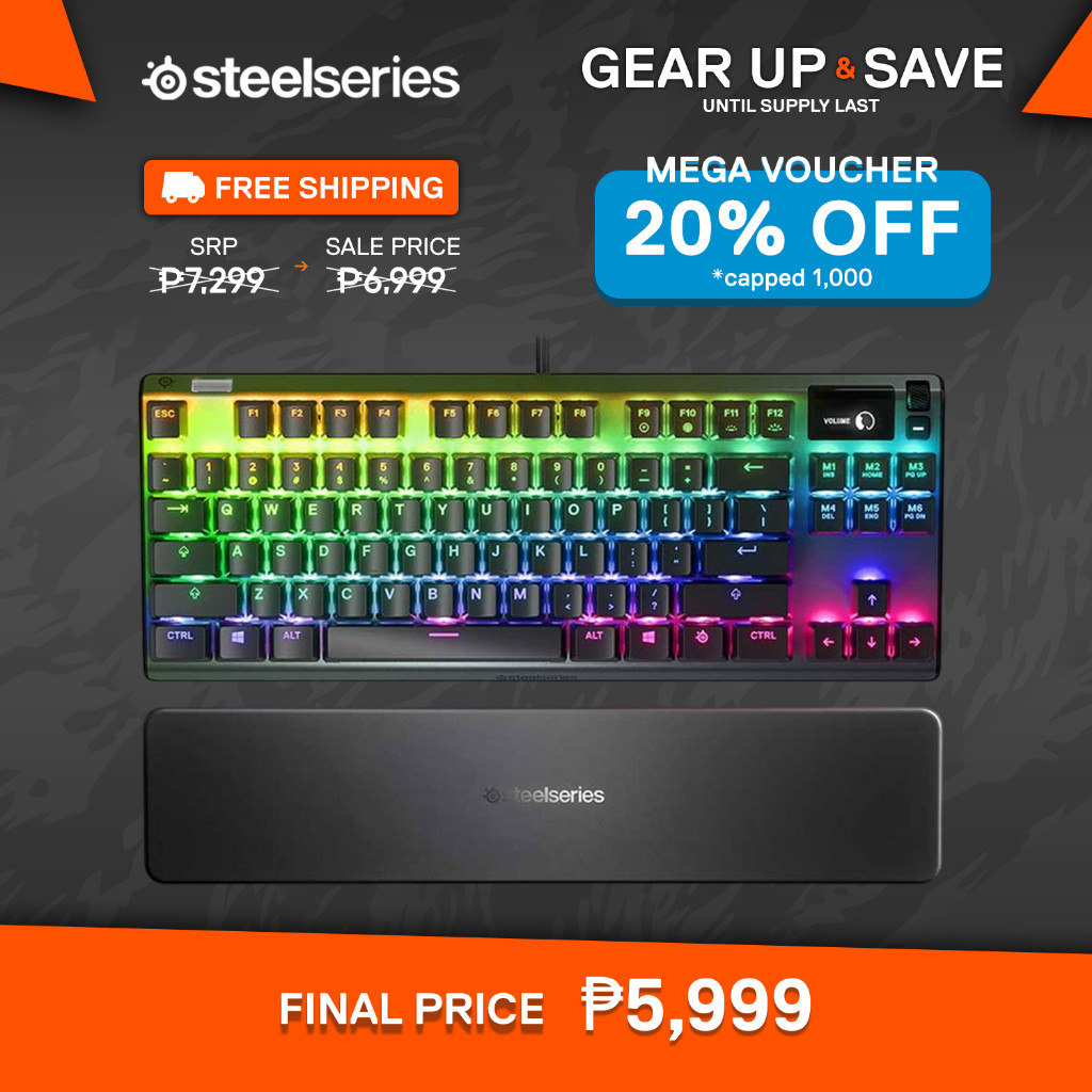 SteelSeries Apex 7 TKL Compact Mechanical Gaming Keyboard Red Linear (64646) | Shopee Philippines