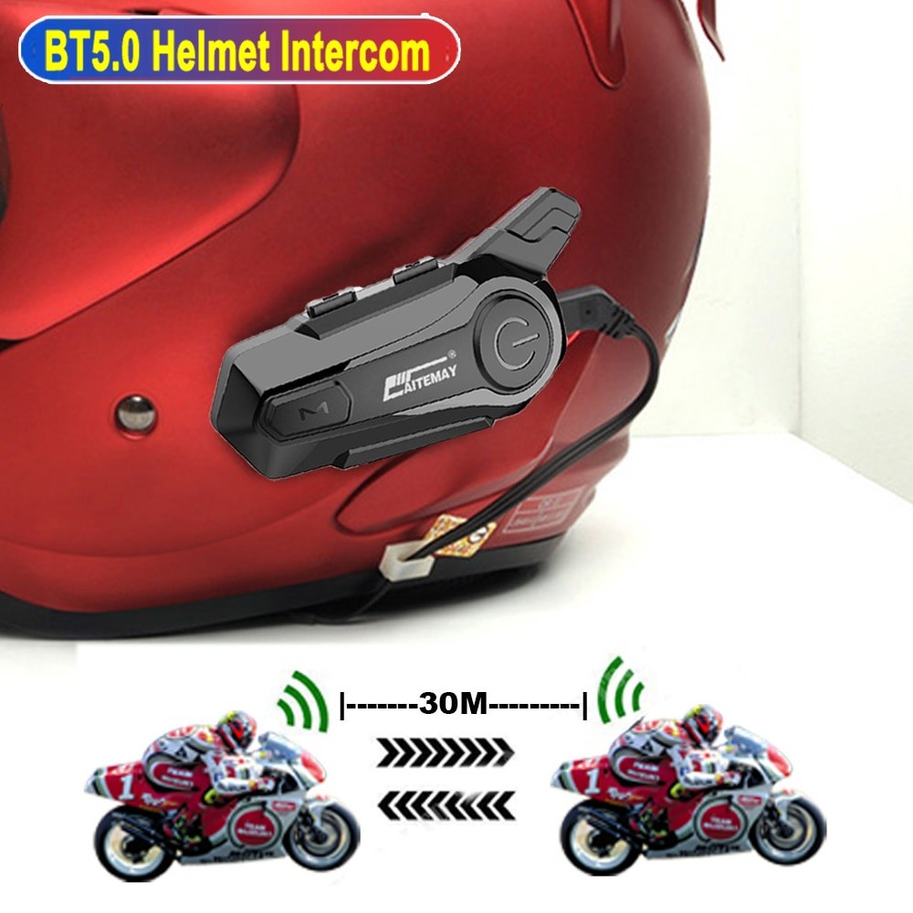 Kebidumei Motorcycle Bluetooth Intercom Helmet Headset Intercomunicador ...