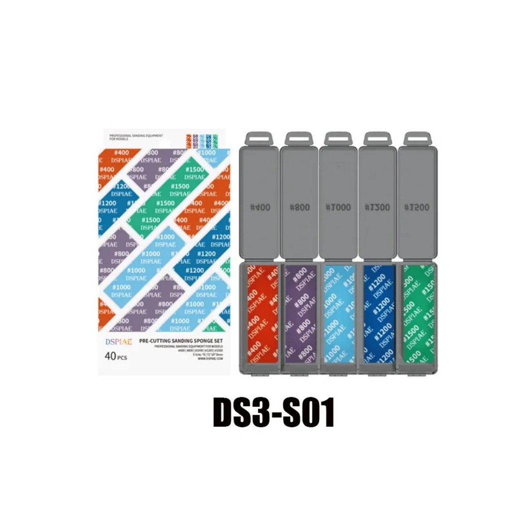 DSPIAE #180~#2500 SS-S01 SS-S02 For Gundam GK Model Sanding Sponge Set ...