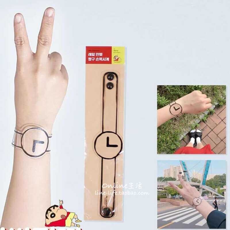 Korean Crayon Shin chan Cartoon Cute Watch PVC Three O'Clock Watch COS ...