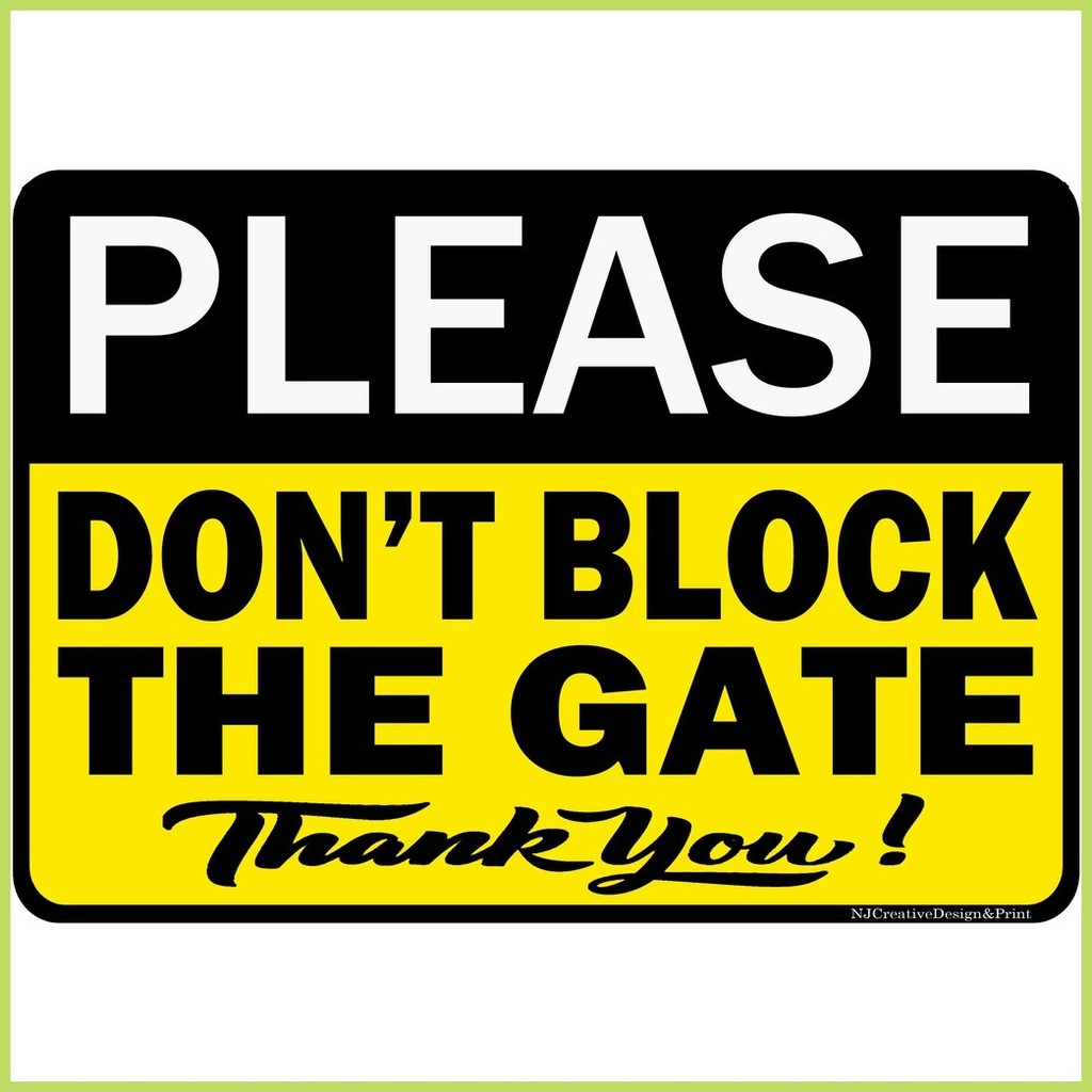 ⚽︎ Please Don't Block The Driveway-A4 Laminated Signage | Shopee ...