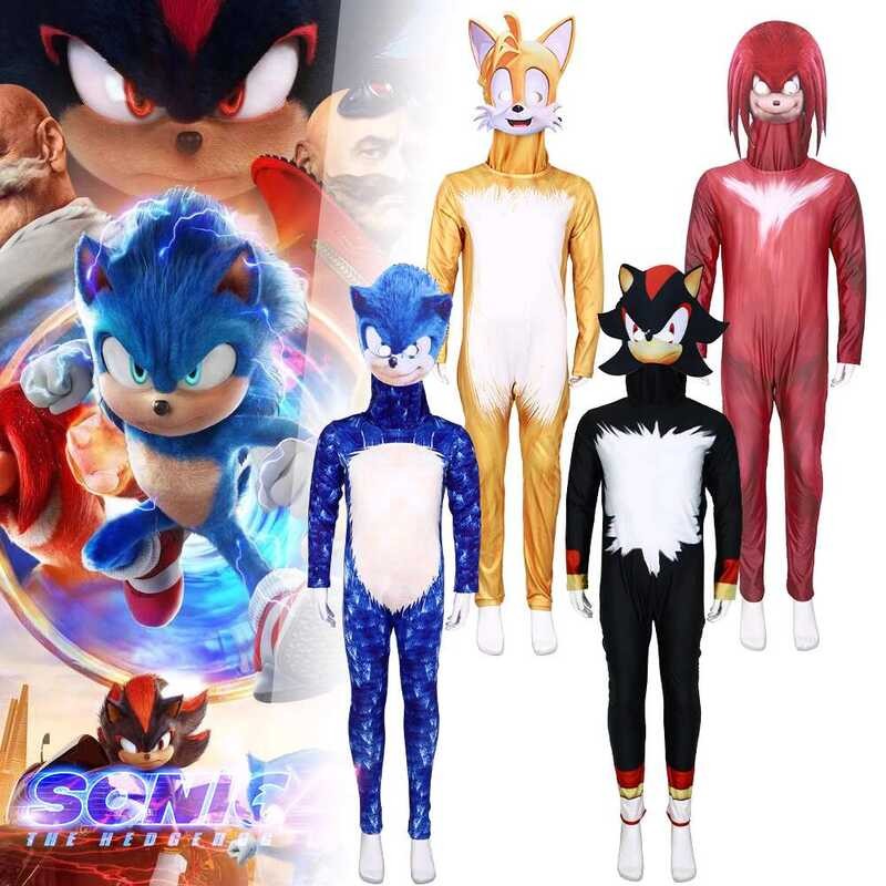 Tt The Hedgehog 3Cosplay Sonic Boy Jumpsuit Halloween Cosplay Costume ...