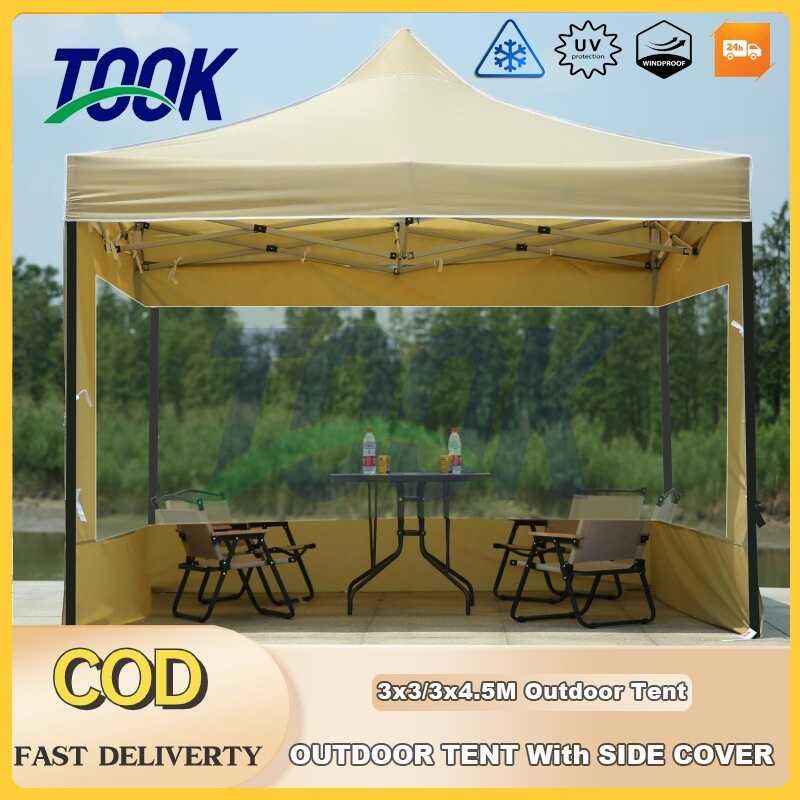 Outdoor Retractable Tent With Frame 3X3/3X4.5 Folding Canopy Waterproof ...