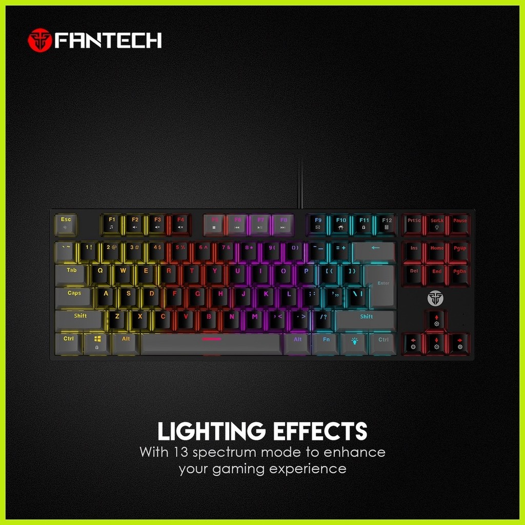 Fantech ATOM TKL MK876 Wired Mechanical Gaming Keyboard Anti-Ghosting ...