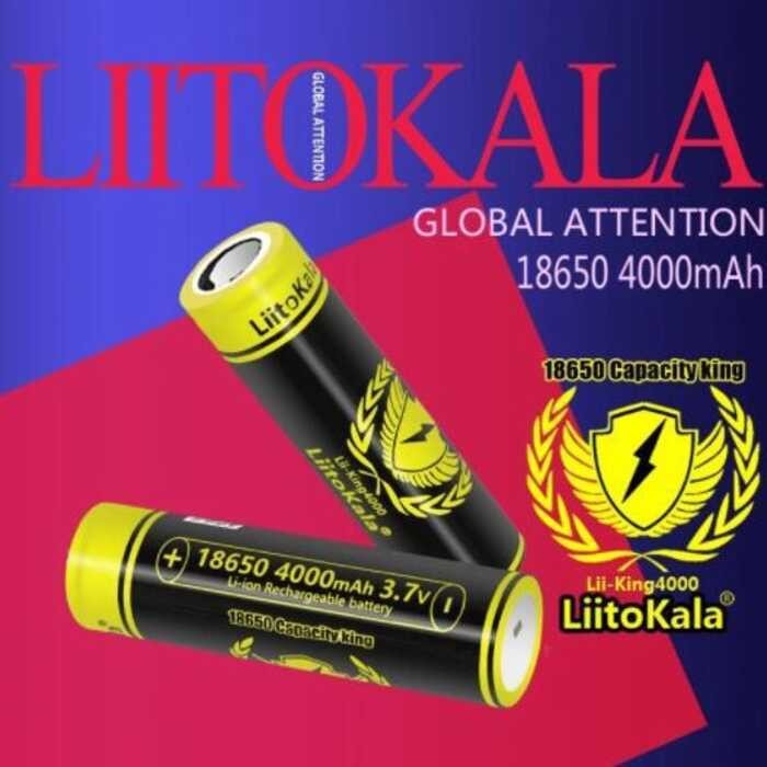 LitoKala 2a5 Lii-King4000 18650 4000mah rechargeable lithium battery ...