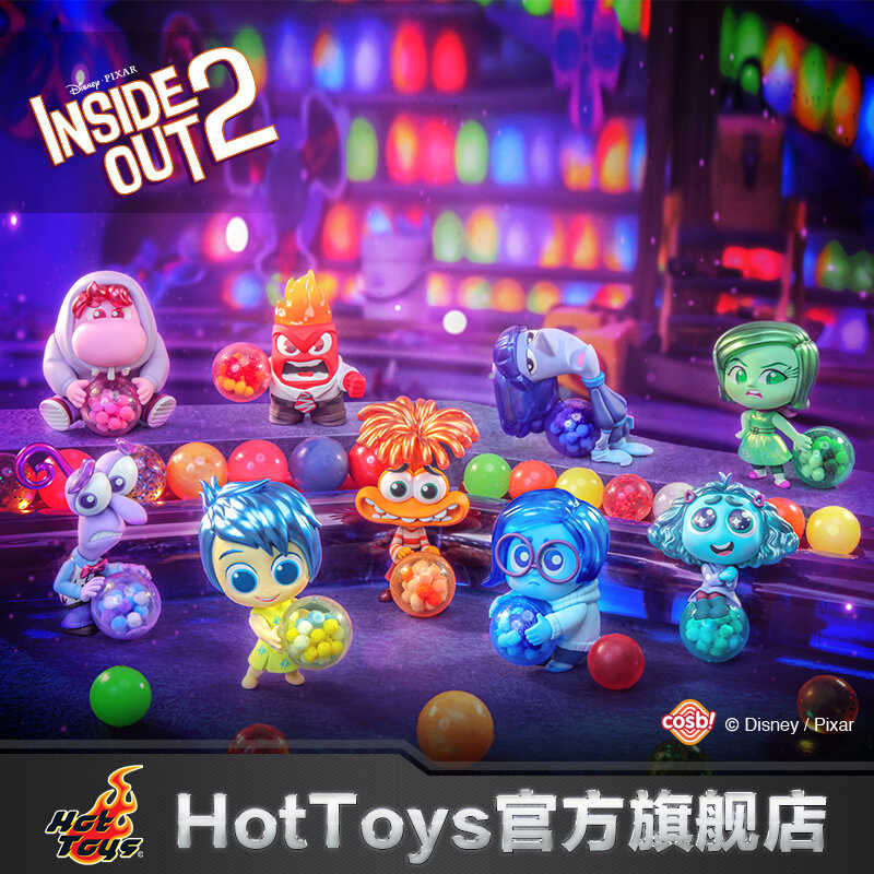 2024 New Hot Toys Pixar Inside Out 2 Joy Sadness Anger Disgust Cosbi ...