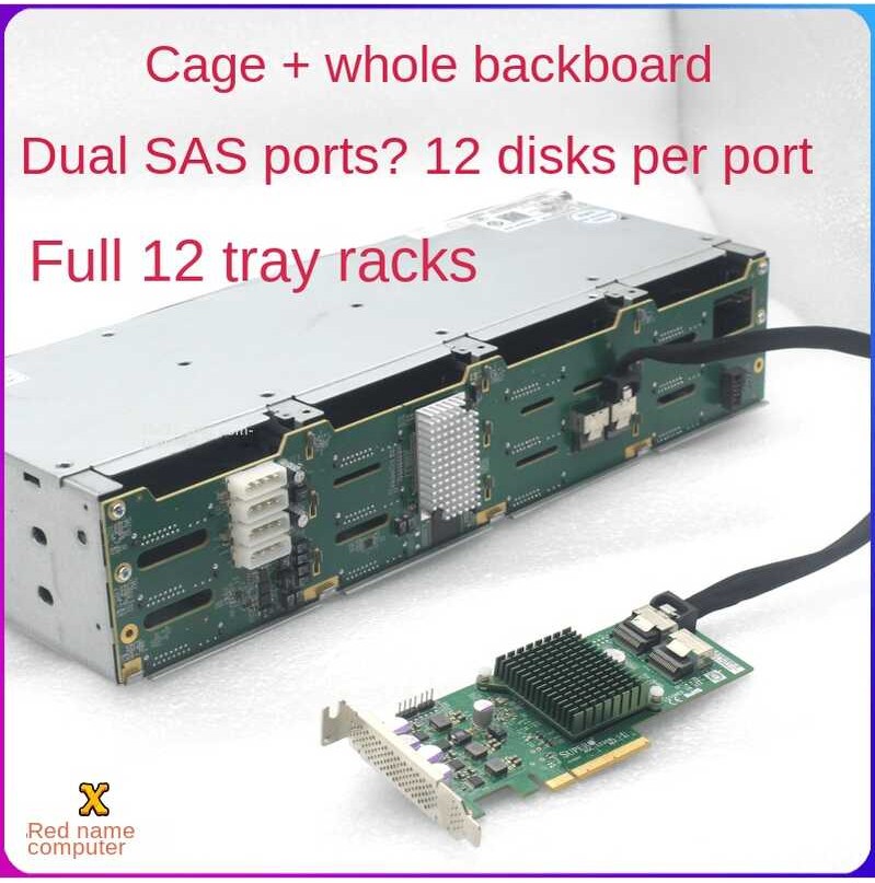 12 Bay 3.5-Pulgada Hard Drive Cage, Hot Swappable 8087 Interface D-Type ...