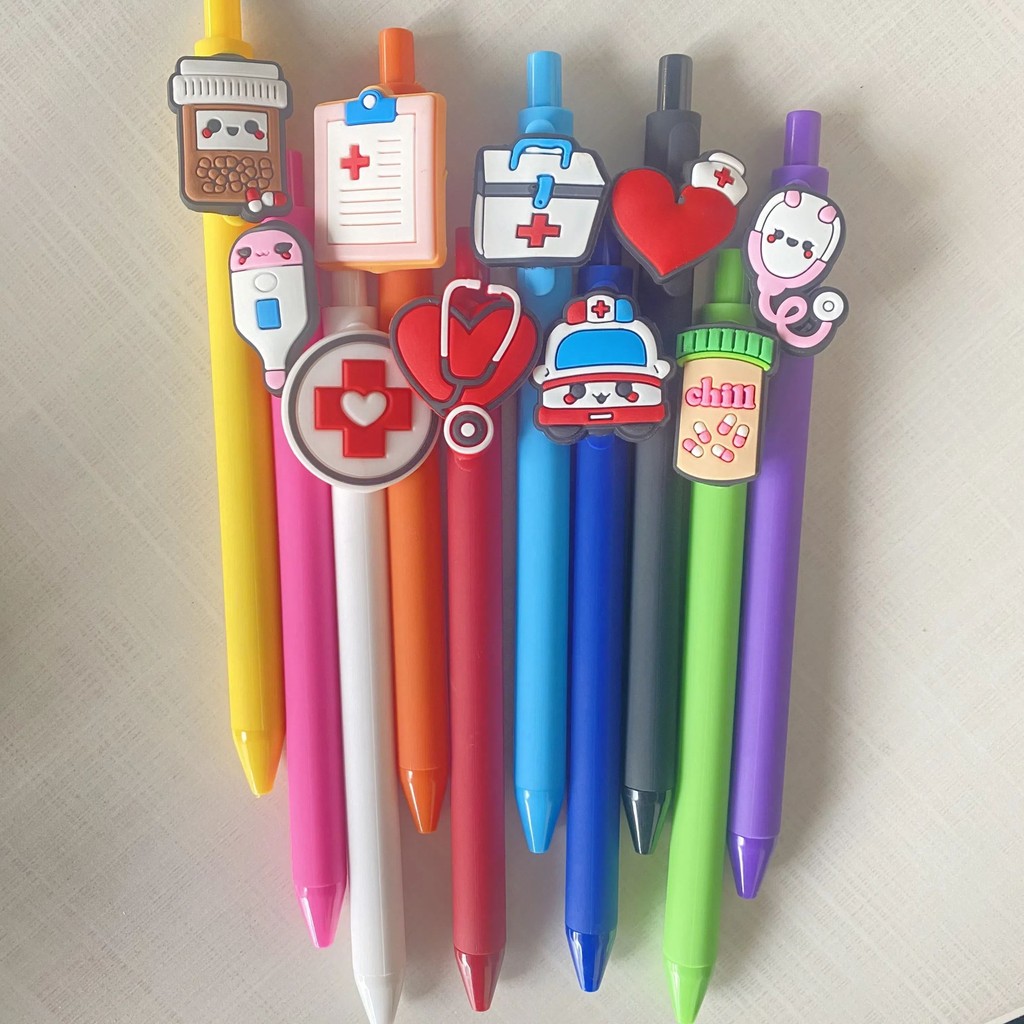 10pcs Nurse and Doctor Gel Pens, 0.5mm Black Ink Retractable Pens ...