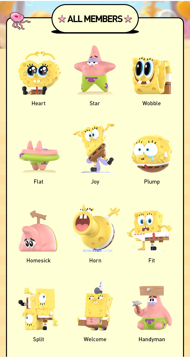 POP MART SpongeBob SquarePants Daily Quirks Series Blind Box Toys ...