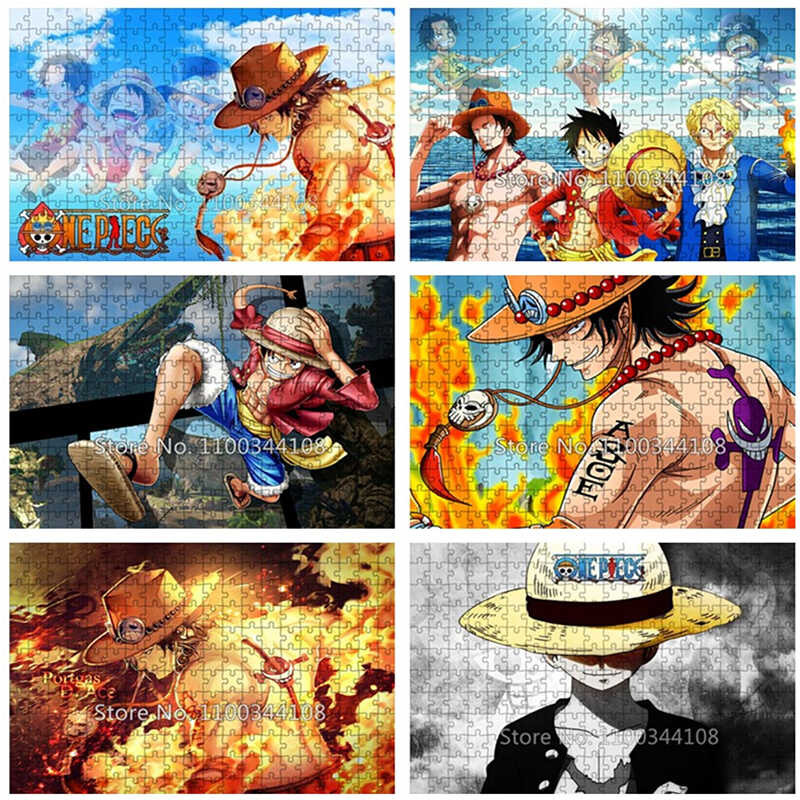 D7 300/500/1000 Pieces Jigsaw Puzzles One Piece Japanese Anime Puzzle ...