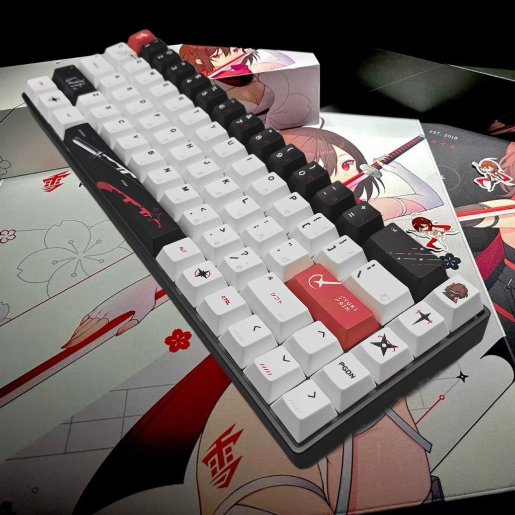 Amerteer133 Keys Yuki aim PBT Material CHERRY Profile keycap set for MX ...