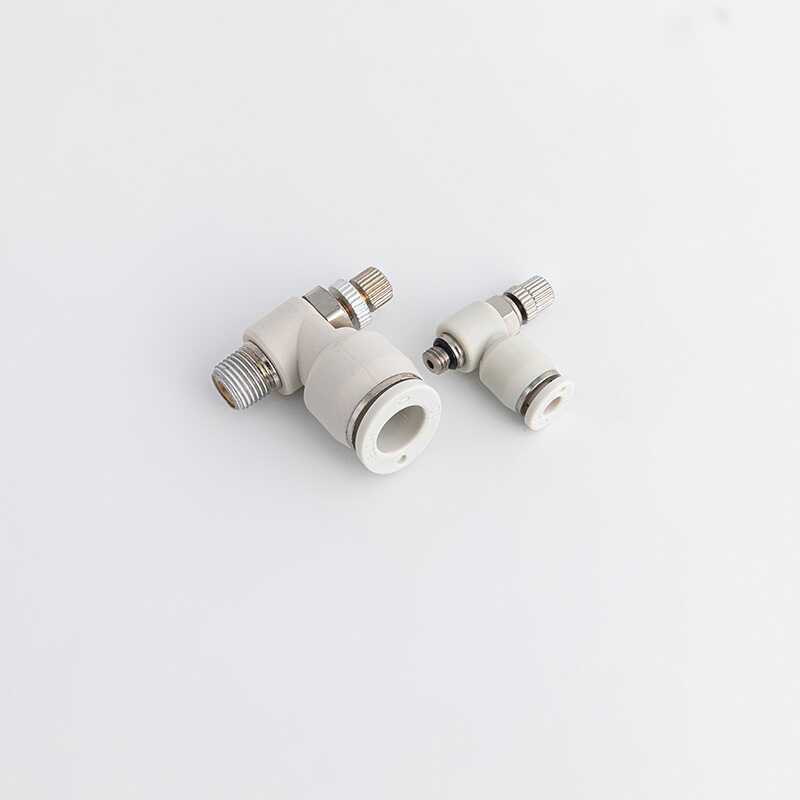 BLCH Pneumatic White Throttle Valve Air Tube Quick Plug Joint Cylinder Speed Control Valve SL ...