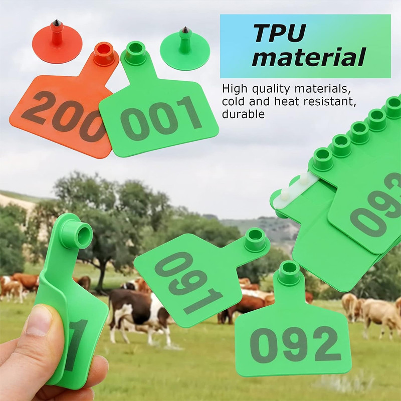 No. 001-020 Animal Identification Ear Tags 20PCS Pig Ear Tag Set for ...