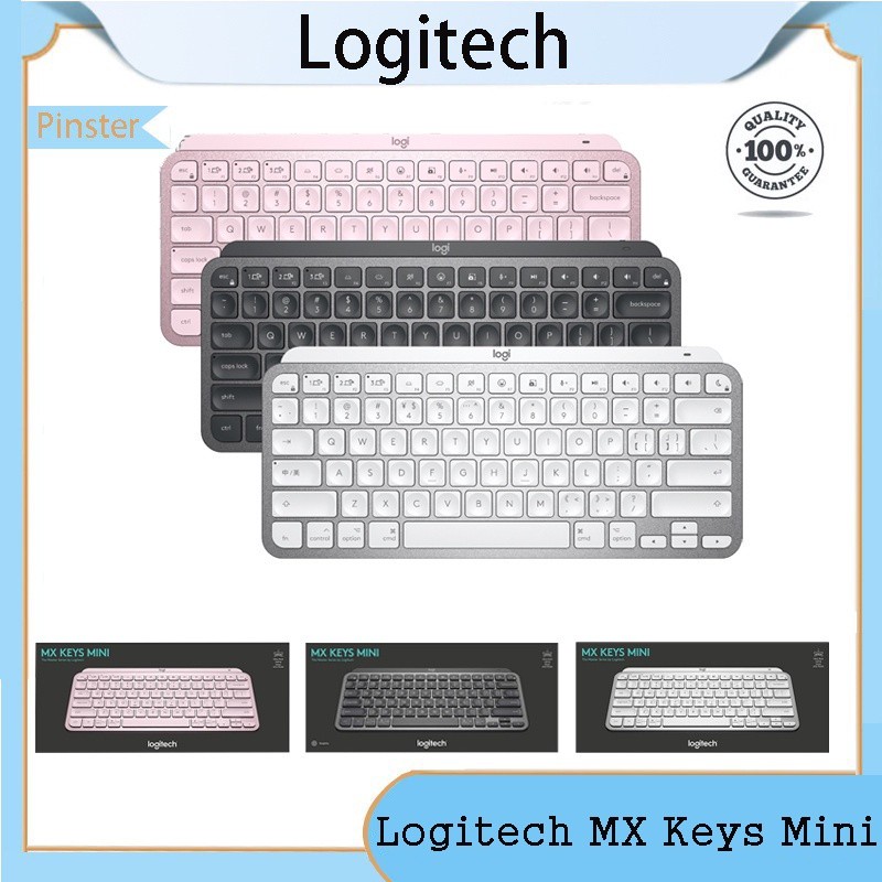 Logitech MX Keys Mini Minimalist Wireless Illuminated Keyboard, Compact, Bluetooth, Backlit ...