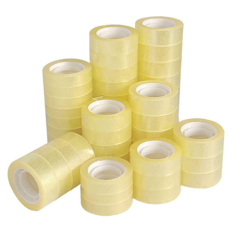 Small Tape Plastic Core Full Box Student Office Transparent Tape Small ...