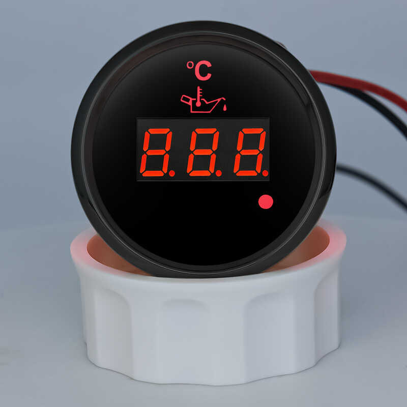 A8 Digital 52Mm Temperature Gauge With Flash Alarm 50-150℃ Oil Temp ...