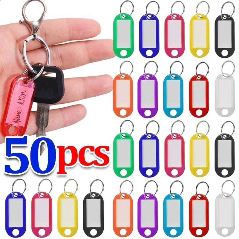 Waterproof Key Tags PP Material 10-50 PCS, Colorful Plastic Key Labels ...