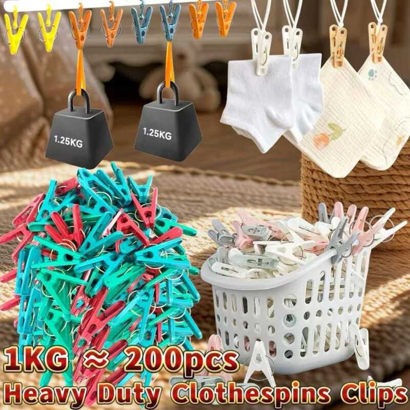 COD 1/4KG 1/2KG 1KG (ESTIMATE) 50-200pcs Clothes Plastic Clip Pins ...