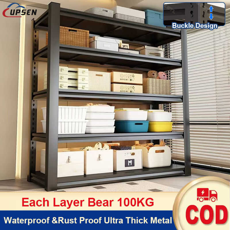 UPSEN Steel Rack 6 Layer 120*40*200Cm Metal Shelf Boltless Big Storage ...