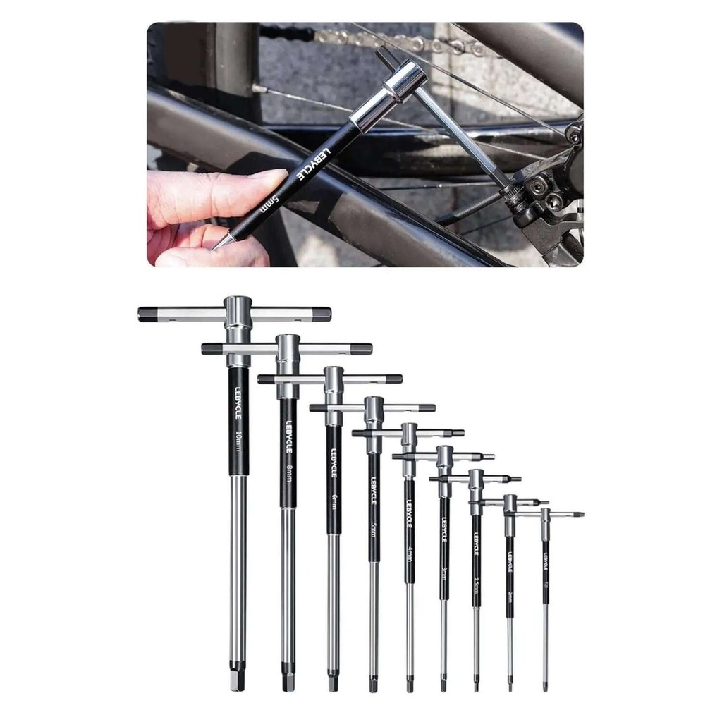 2-8mm+T25 w Rotating SleeveSliding T-Handle Hex Key Set, Quick Spin ...