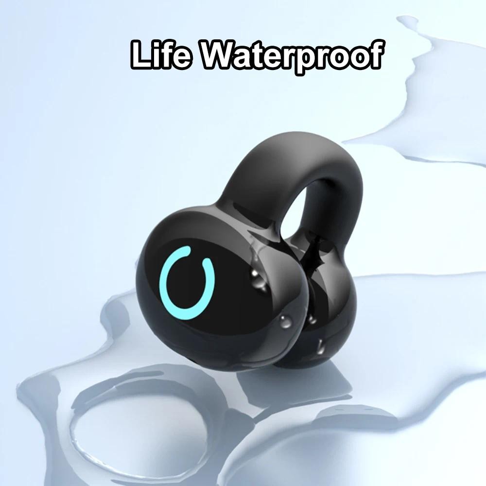 Universal Bluetooth 5.3 Earphone Ear Clip Headphones TWS Wireless ...