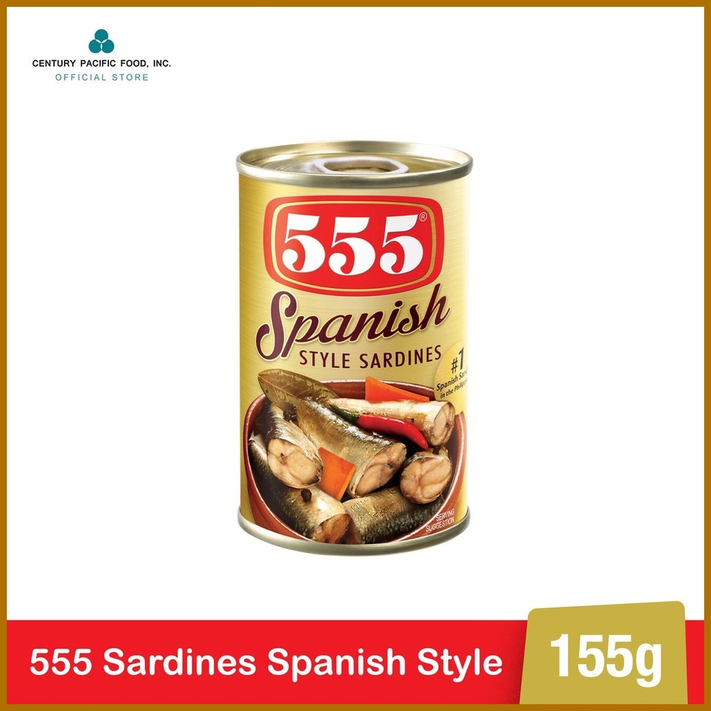 555 Tuna Spicy Caldereta 155g Pack of 3 + 555 Sardines Spanish Style ...