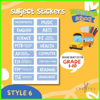 Shop subject sticker for notebook grade 1 for Sale on Shopee Philippines