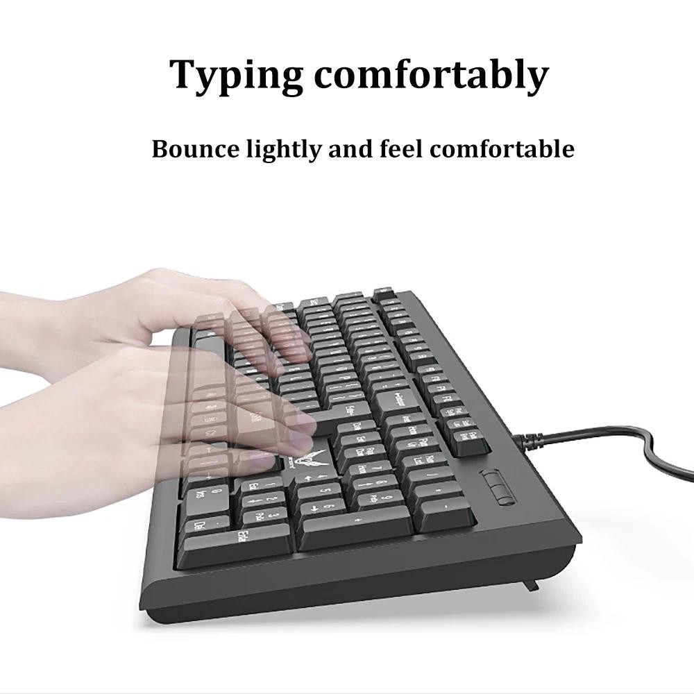 USB Wired Keyboard 104 Keys Standard Keyboard Laptop Gaming Keyboard ...