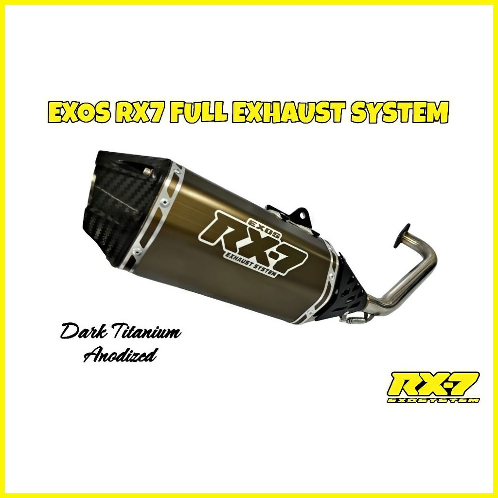 EXOS RACING RX7 FULL EXHAUST SYSTEM (DARK TITANIUM) | Shopee Philippines