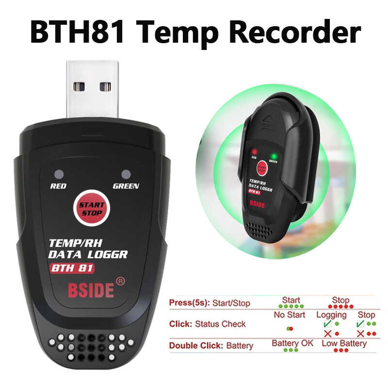 Temp Digital Recorder PDF USB Temperature Humidity Data Logger for ...