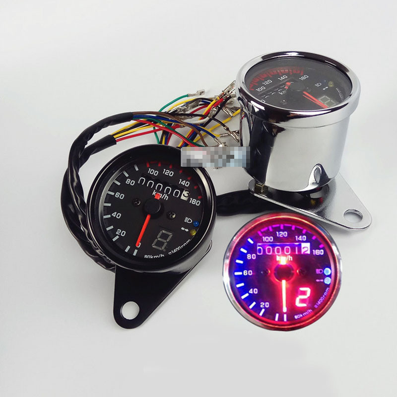 Cg125 Motorcycle Retro Instrument Meter Gn125 With Gear Display LED ...