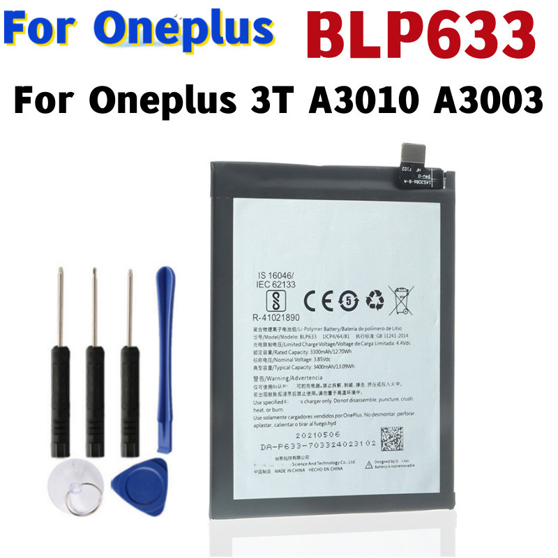 Replacement 3400Mah 40 Blp633 For Oneplus 3T A3010 A3003 Cell Phone ...