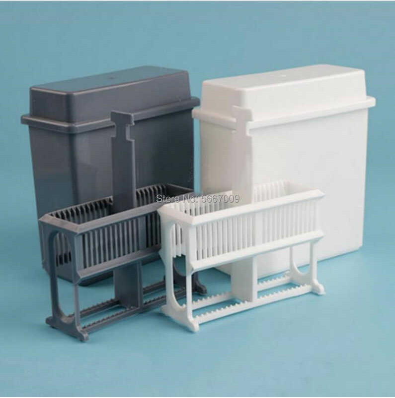 Lab Plastic 1Set Tank Staining Rack Antigen Box For Containing 24-Piece ...
