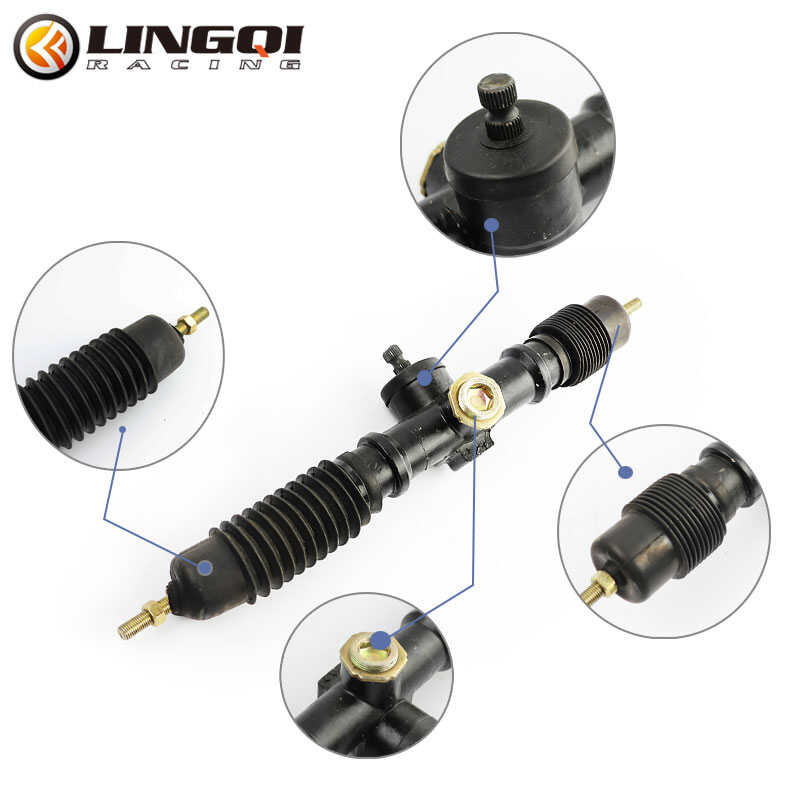 LY GQI RACING Go Kart Tie Rod Steering Gear Rack Shaft ion Assembly ...