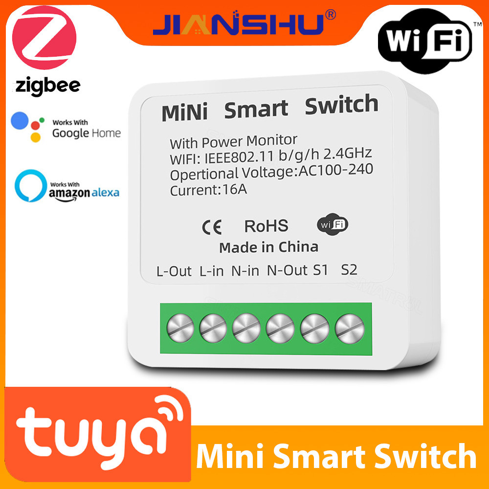 Jinashu Zigbee Switch With Power Monitor 16A Mini Interuptor ...