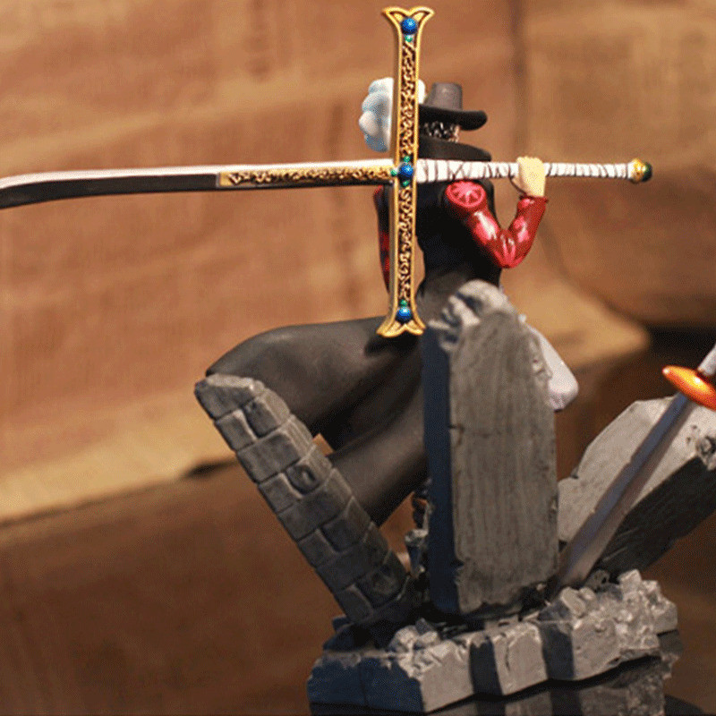 One Piece Dracule Mihawk Action Anime Figure Model Doll With Sword Top ...