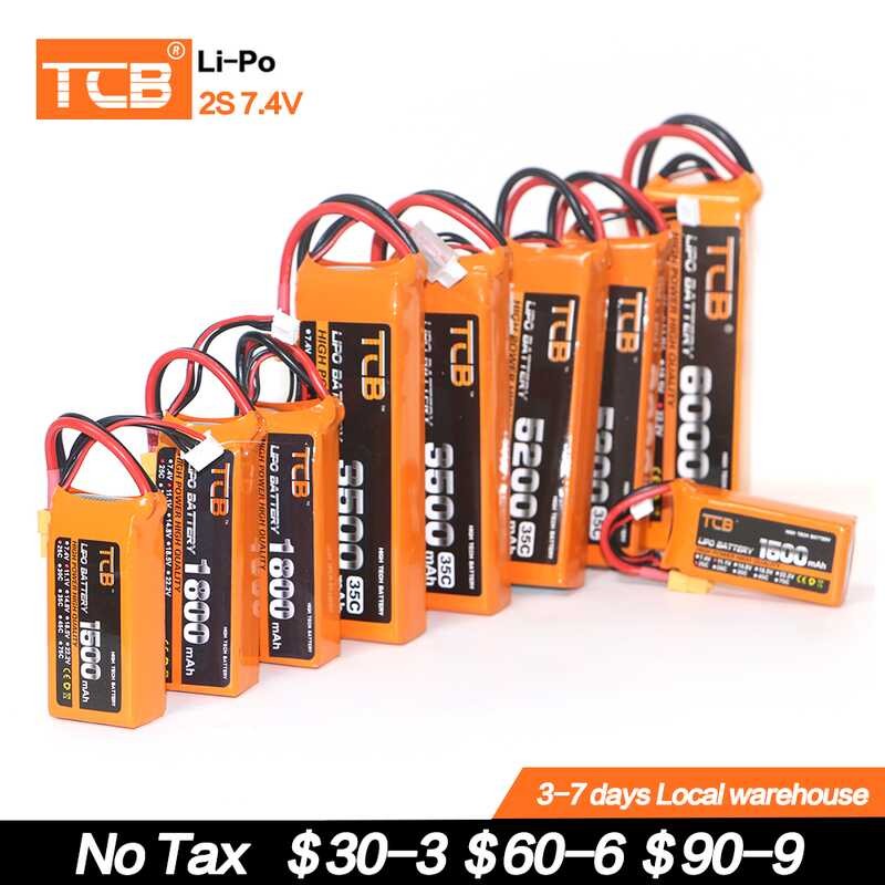 7.4V TCB 3 35 1300 2200 2600 3800 5000Mah 25C 35C 60C Toy Lipo Battery ...