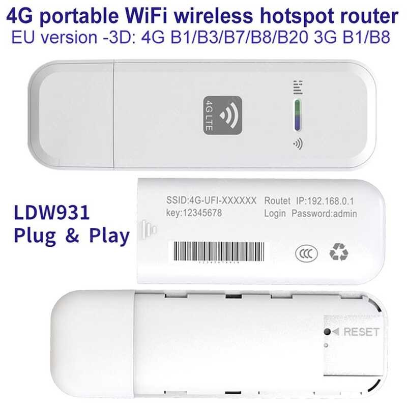 4G LDW931 LTE Router 150Mbps Wireless Dongle USB Modem Stick with Sim ...
