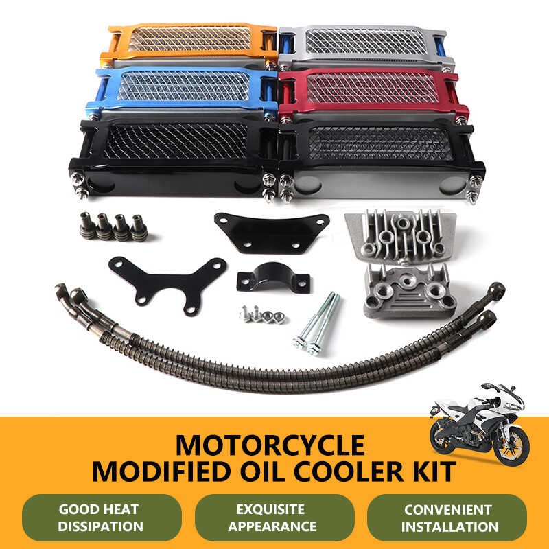 Motorcycle C Universel Radiator Kit Oil Cooler Para Sa 50Cc 110 125 ...